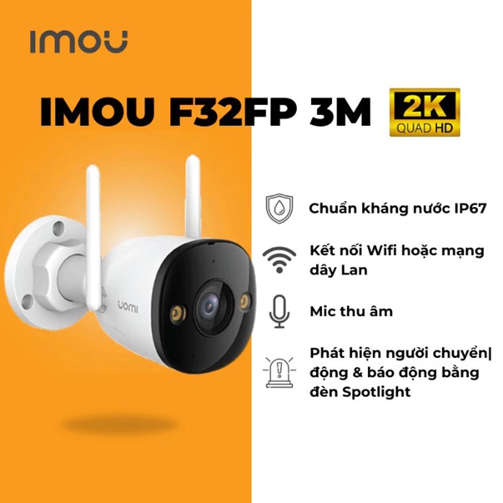 Camera Wifi Ngoài Trời IMOU IPC-F32FP FULL COLOR 3MP – Long Nhân