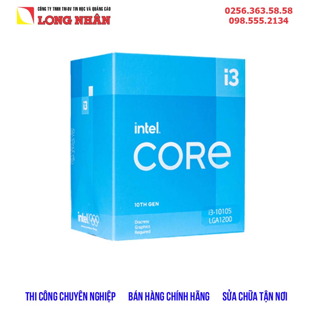 Chíp Intel i3 – 10105 (3.7GHz turbo up to 4.4Ghz, 4 nhân 8 luồng, 6MB ...